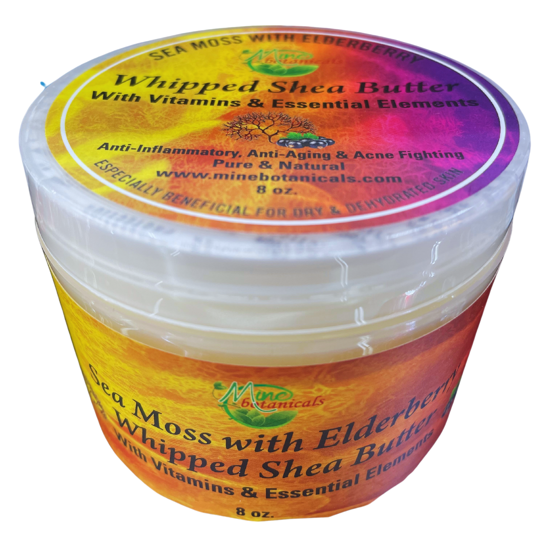 Sea Moss with Elderberry Whipped Shea Butter – Mine Botanicals