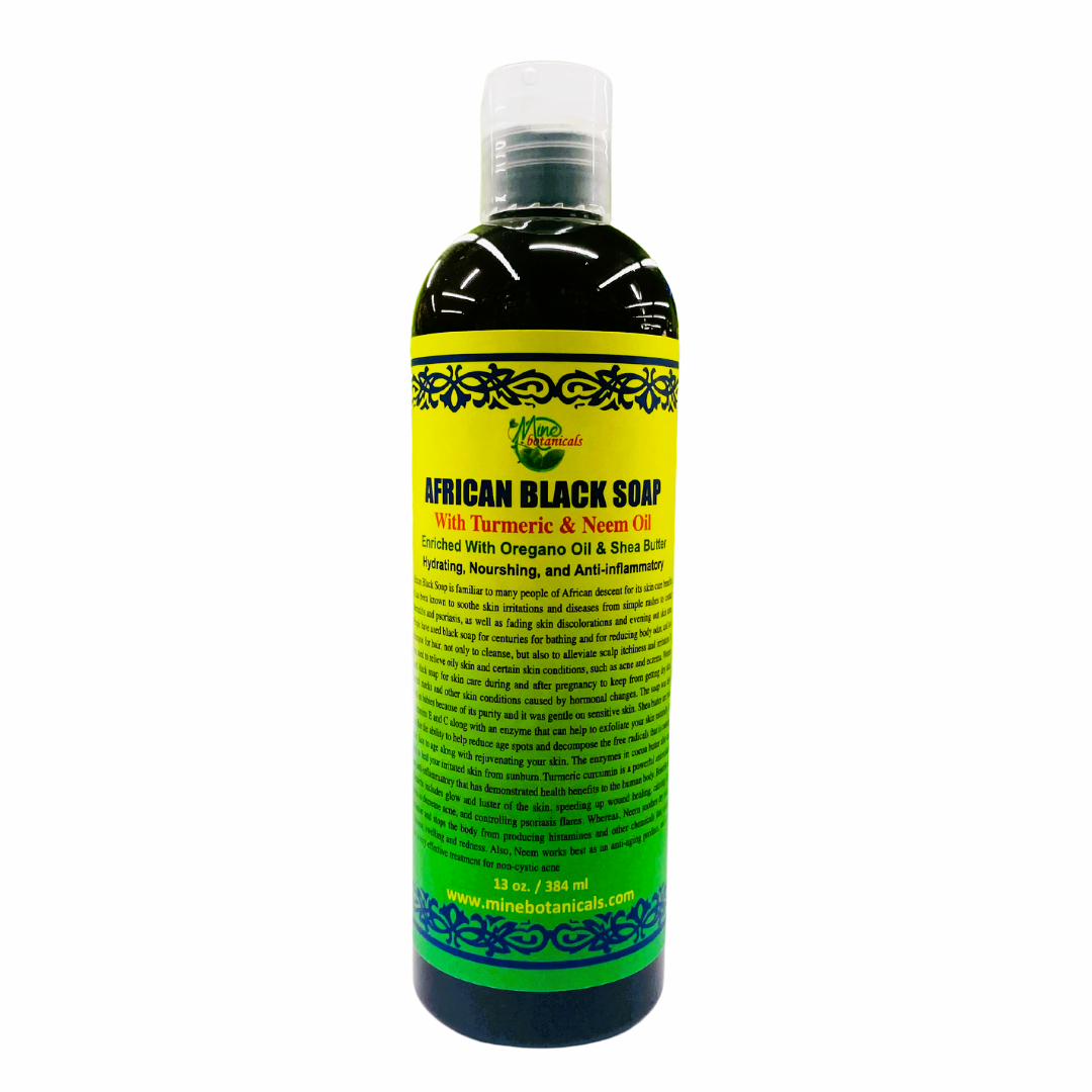 African Black soap With Turmeric & Neem oil – Mine Botanicals