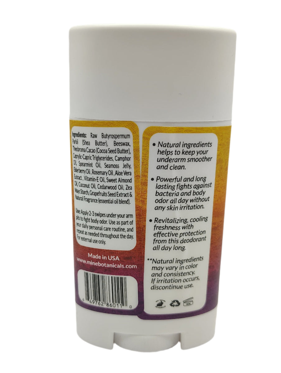 Pure & Natural Seamoss & Elderberry Deodorant – Mine Botanicals