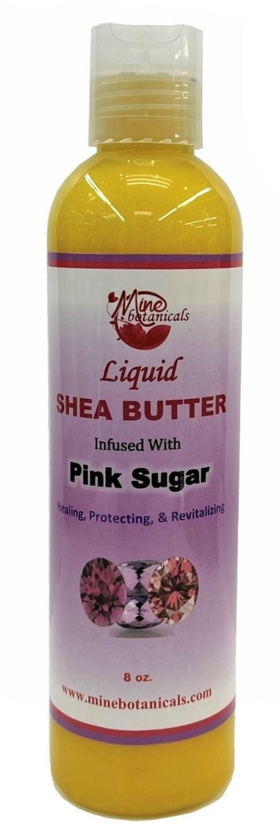 Liquid Shea Butter Infused With Pink Sugar – Mine Botanicals