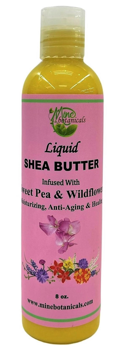 Sweet Pea & Wildflower Liquid shea butter – Mine Botanicals